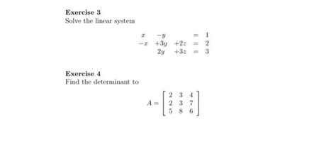 Solved Exercise 3 Solve The Linear System