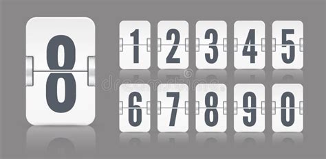 Set Of Flip Score Board Numbers For Countdown Timer Or Calendar Vector Template For Your Design
