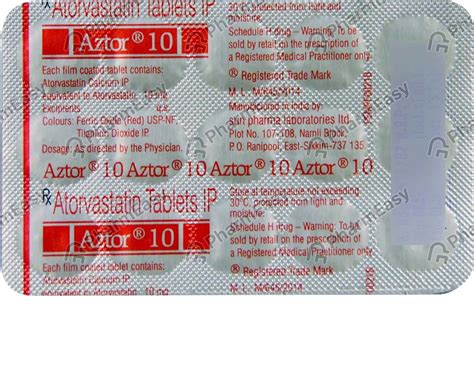 Aztor 10 Tablet Uses Side Effects Price Dosage And More Info Pharmeasy