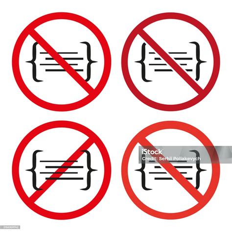 코딩이 허용되지 않는 기호입니다 금지된 소프트웨어 개발 표지판 프로그래밍 개념에 대한 제한 사항 벡터 일러스트 레이 션입니다