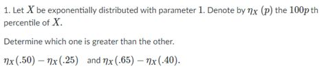 solved 1 let x be exponentially distributed with parameter