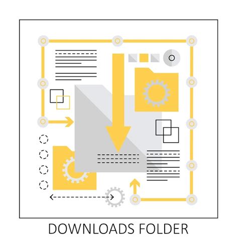 Premium Vector Downloads Data Folder