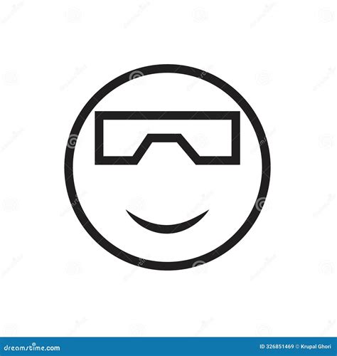 Cool Emoji Icon Perfect For Emoticons And Social Media Graphics Stock Vector Illustration Of