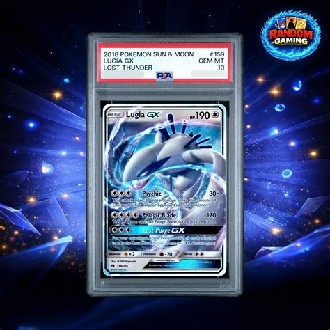 Psa 10 Lugia Gx 159214 Pokemon Lost Thunder Sun And Moon Slab A