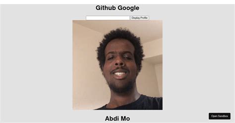 abdimohamud react github user card codesandbox