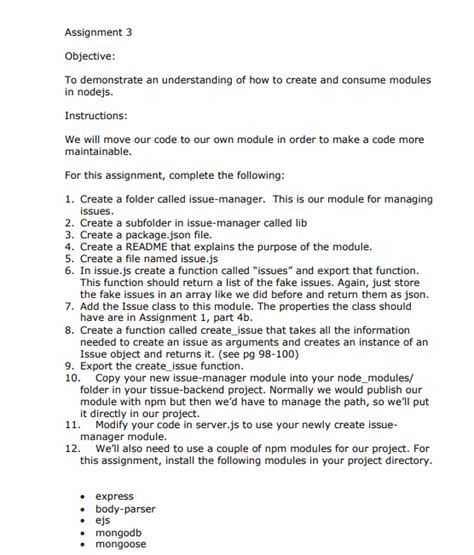 Solved Assignment Objective To Demonstrate An Chegg