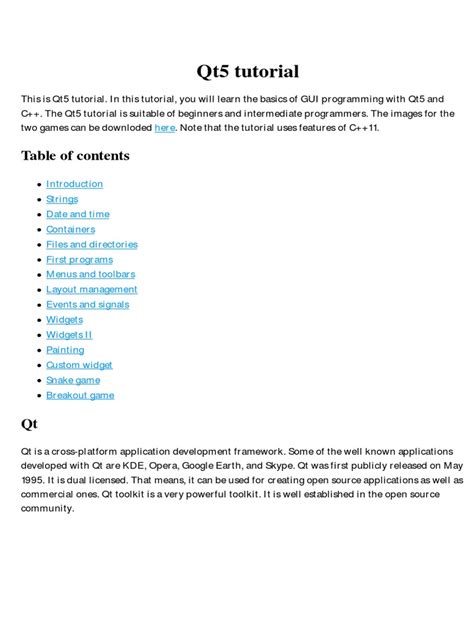 qt5 tutorial pdf computer programming computing