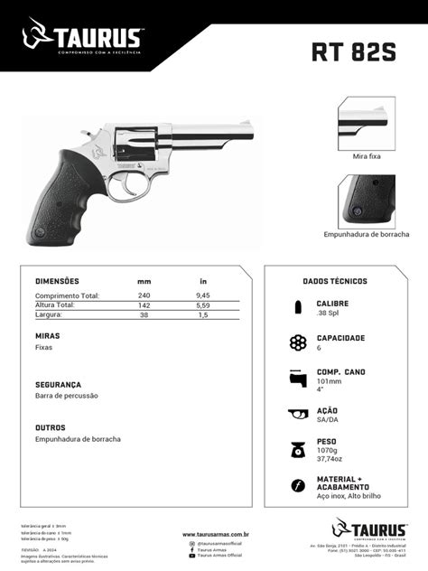 Revólver Taurus82 S 38 S P L Inox Pdf Design De Armas