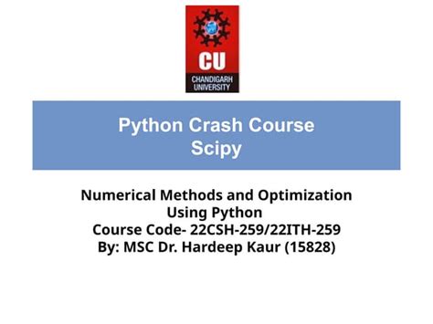 2 3 scipy library explained detialed 1 pptx