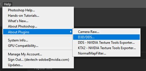 first dds loading in photoshop crashes texture tools nvidia
