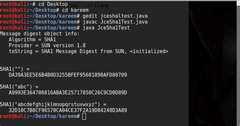 implementation of sha 1 algorithm using java