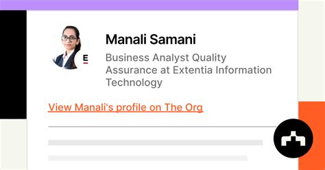 Manali Samani Business Analyst Quality Assurance At Extentia Information Technology The Org