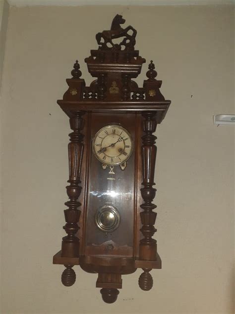 Wandklok Junghans Hout Eiken Messing Glass A12 Catawiki