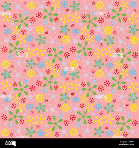 Pink Floral Pattern Stock Vector Image Art Alamy