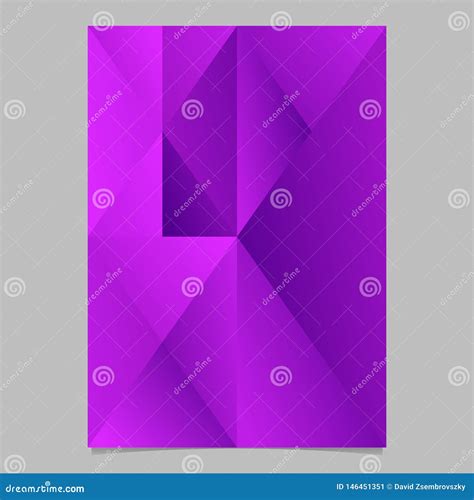 Polygonal Abstract Minimal Triangle Brochure Background Template Stock Vector Illustration Of