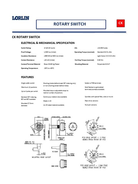 Rotary Switch Pdf Switch Power Physics