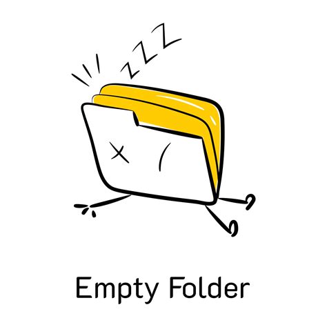 Empty Folder Hand Drawn Icon With Scalability Vector Art At Vecteezy