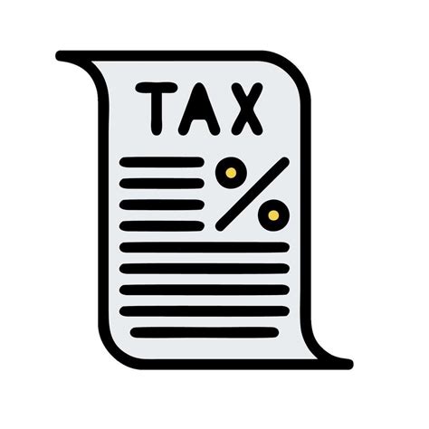 Tax Document Icon Flat Style Illustration 50458978 Vector Art At Vecteezy