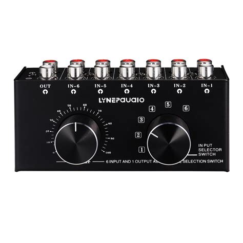 6 Channel Stereo Audio Switcher Box RCA 3 5mm Selector Splitter Passive Preamp EBay