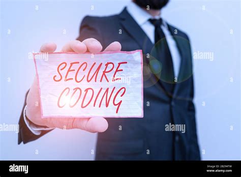 Writing Note Showing Secure Coding Business Concept For Applied To