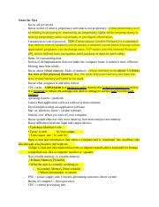 CIS TEST NOTES Docx Notes For Test Know All Acronyms Know Notion Of What Is Proprietary