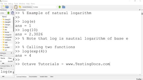 Octave Logarithm Functions[ 2024 ] Testingdocs