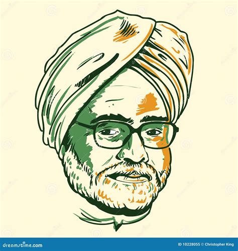 Manmohan Singh Portrait Editorial Image Illustration Of Face 10228055