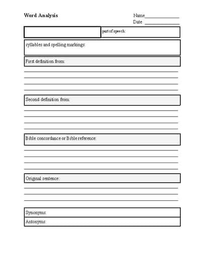 Word Analysis By Bethany Sweet Tpt