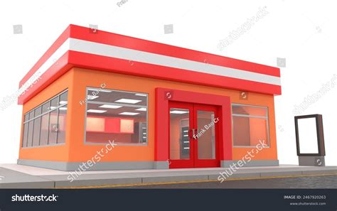 Supermarket Convience Store Model 3d Stock Illustration 2467920263