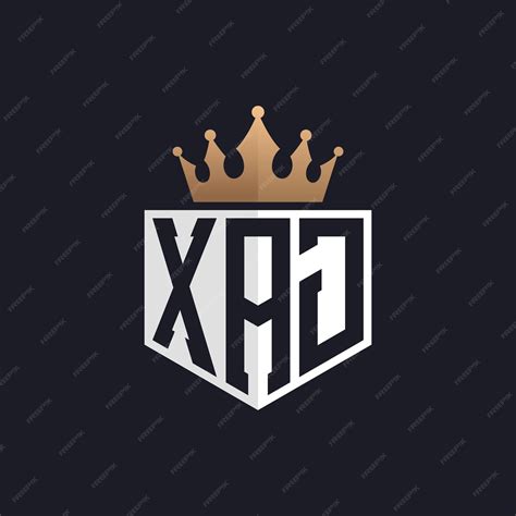 Premium Vector Luxury Xaj Logo With Crown Elegant Initials Xaj Letter