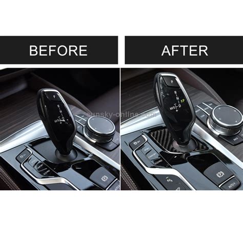 자동차 탄소 섬유 기어 레버 Bmw 5 시리즈 G38528li 530li 540li 2018 왼쪽 드라이브 용 하단 패널 장식 스티커