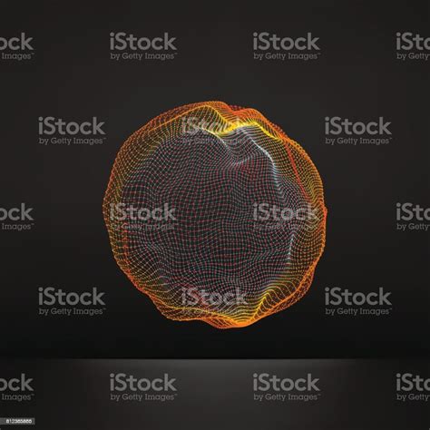 Sphere Global Digital Connections Globe Grid Wireframe Sphere Illustration Abstract 3d Grid