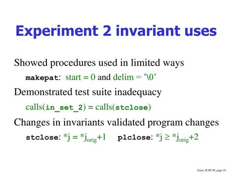 Ppt Dynamically Detecting Likely Program Invariants Powerpoint