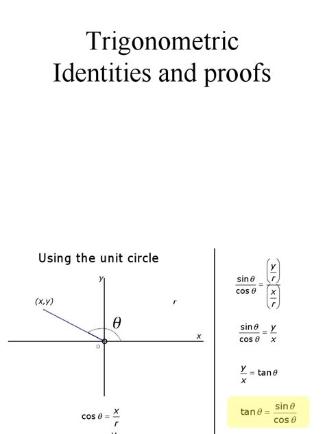 Trigonometric Identities And Proofs Pdf Trigonometric Functions Sine