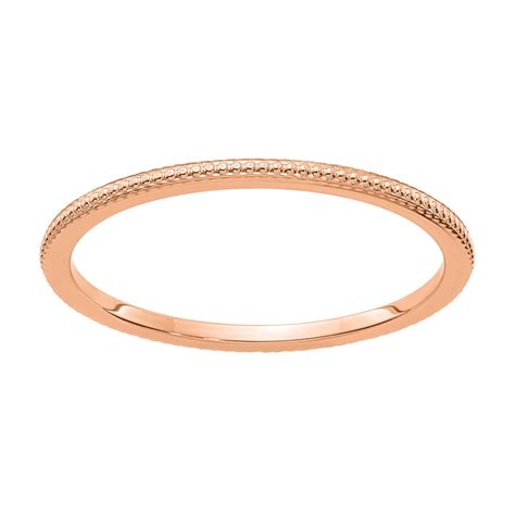 Stackable Expression 10 Karat Rose Gold 12mm Bead Band