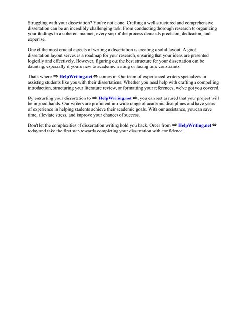 Example Of A Good Dissertation Layout By Melissa Evans Issuu