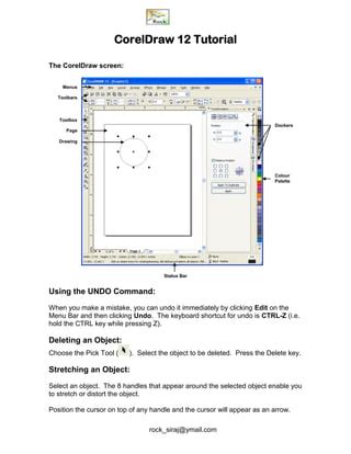 Corel Draw Notes PDF Drawing And Sketching Arts And Crafts