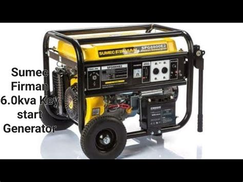 Sumec Firman 6.0kva Rated, 6.5kva Max,Key start Generator-SPG8800E2 - YouTube