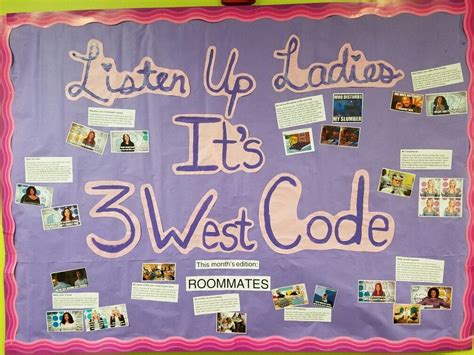 Roommate Girl Code Ra Bulletin Board September Ra Bulletin Boards Ra