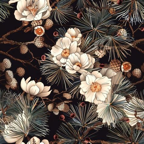 Pattern Tree Of Pine Premium Ai Generated Image