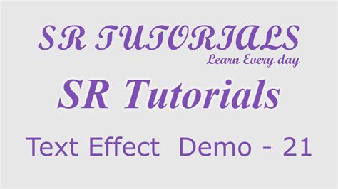 Text Shadow Effect Demo 21 Css Sr Tutorials Youtube