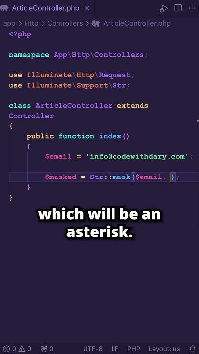 How To Mask Sensitive Data In Your Laravel Application Laravel Shorts