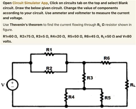 Solved Open Circuit Simulator App Click On Circuits Tab On The Top