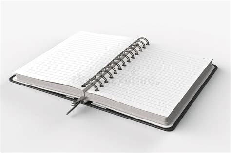 Notebook Isolated On A White Background 3d Render Illustration Stock Illustration
