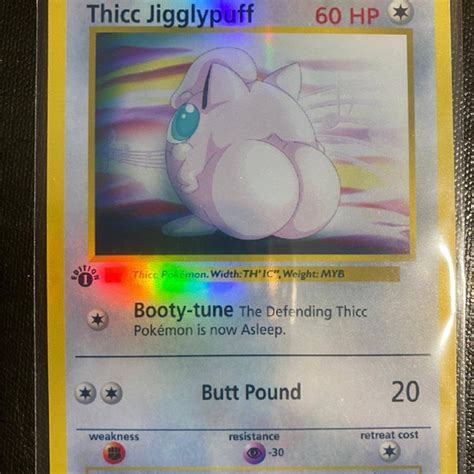Thick Pikachu Card Etsy
