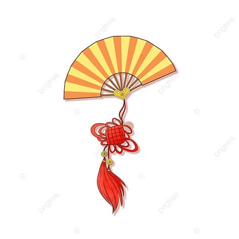 Antique Fan Clipart Hd Png Hand Drawn Ancient Fan Ruyi Chinese Knot