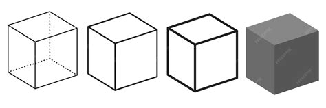 Cube Set Isolated On White Background Vector Illustration Premium Vector