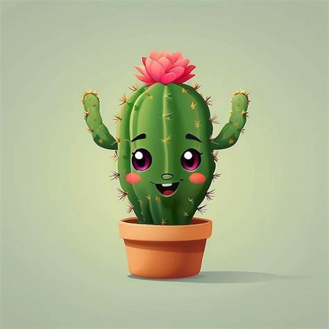 Premium Photo 3d Cute Cactus Character
