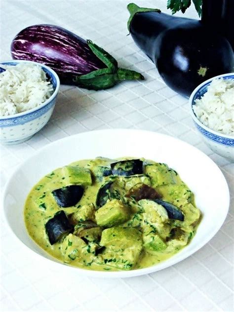 Berenjenas Y Calabacín Al Curry Verde Receta Comida Vegetariana Recetas Verduras Recetas