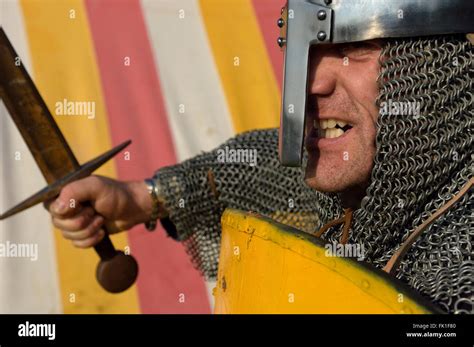 Norman Knight 1066 Battle Of Hastings Re Enactment East Sussex